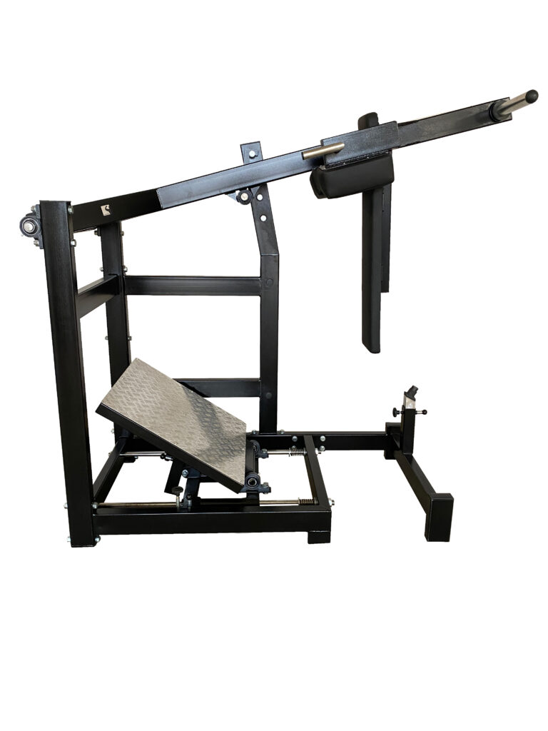 Pendulum Squat Machine with adjustable foot platform - gymequip.eu
