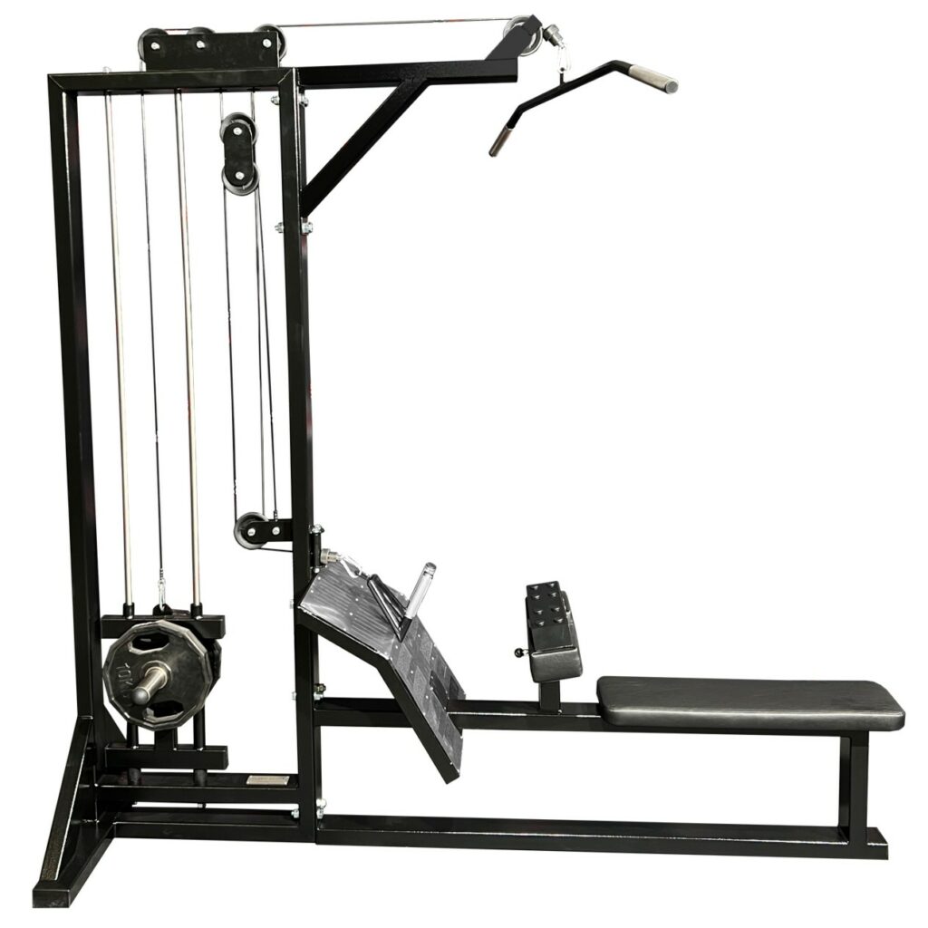 Lat Pulldown Seated Row Machine Plate Loaded - GYMEQUIP.EU