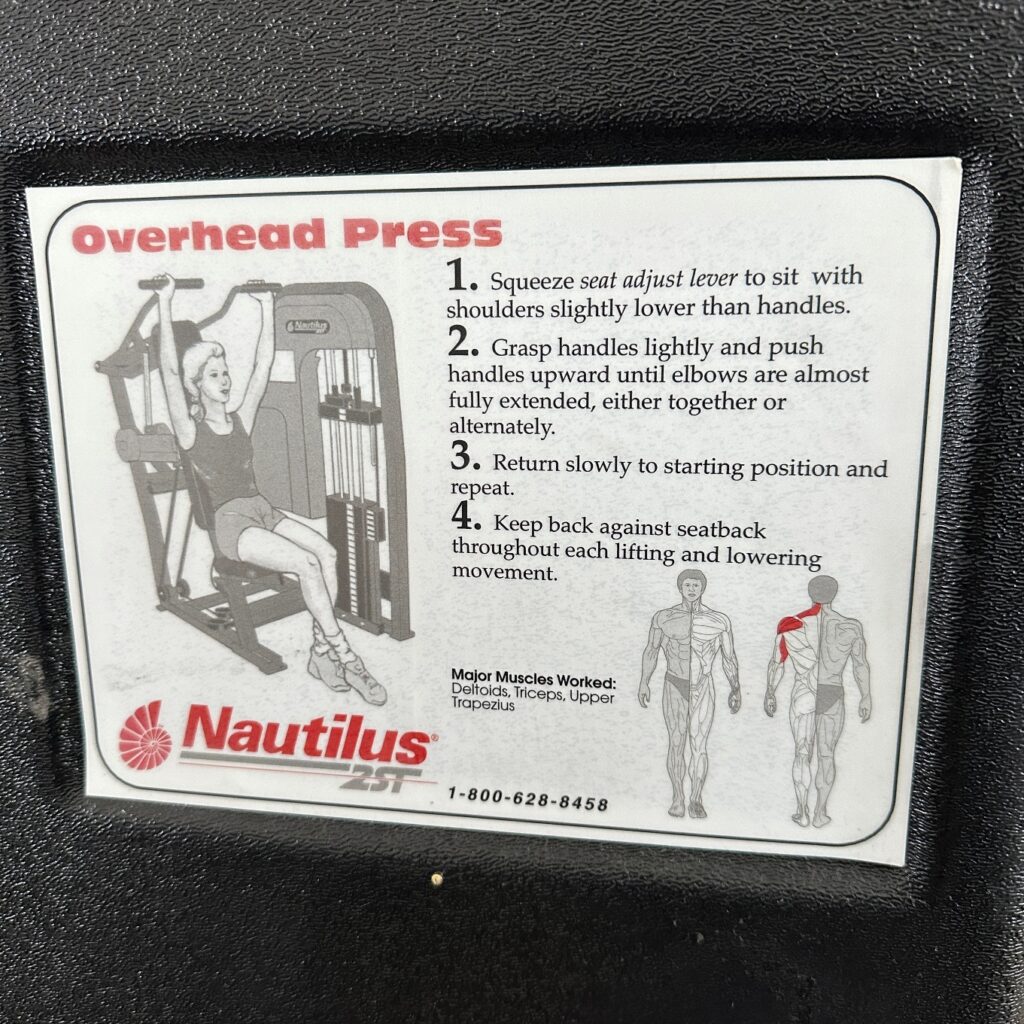 Nautilus 2ST Overhead Press - Gymequip.eu - Attrezzature professionali ...